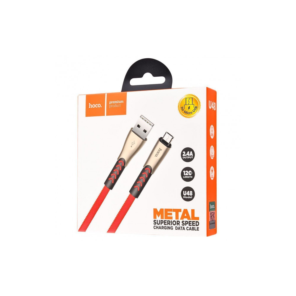 Кабель HOCO microUSB U48 Superior Red HOCO Кабели